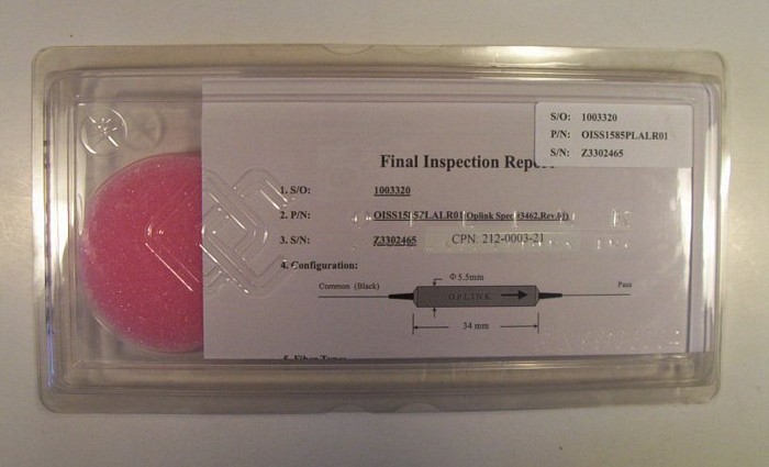 Lightwavestore.com > Isolator > L-band around-1585nm single-stage ...